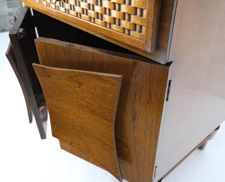 Heavy Turned Solid Walnut Legs Floating Lattice Ornament 1 Drawer ...