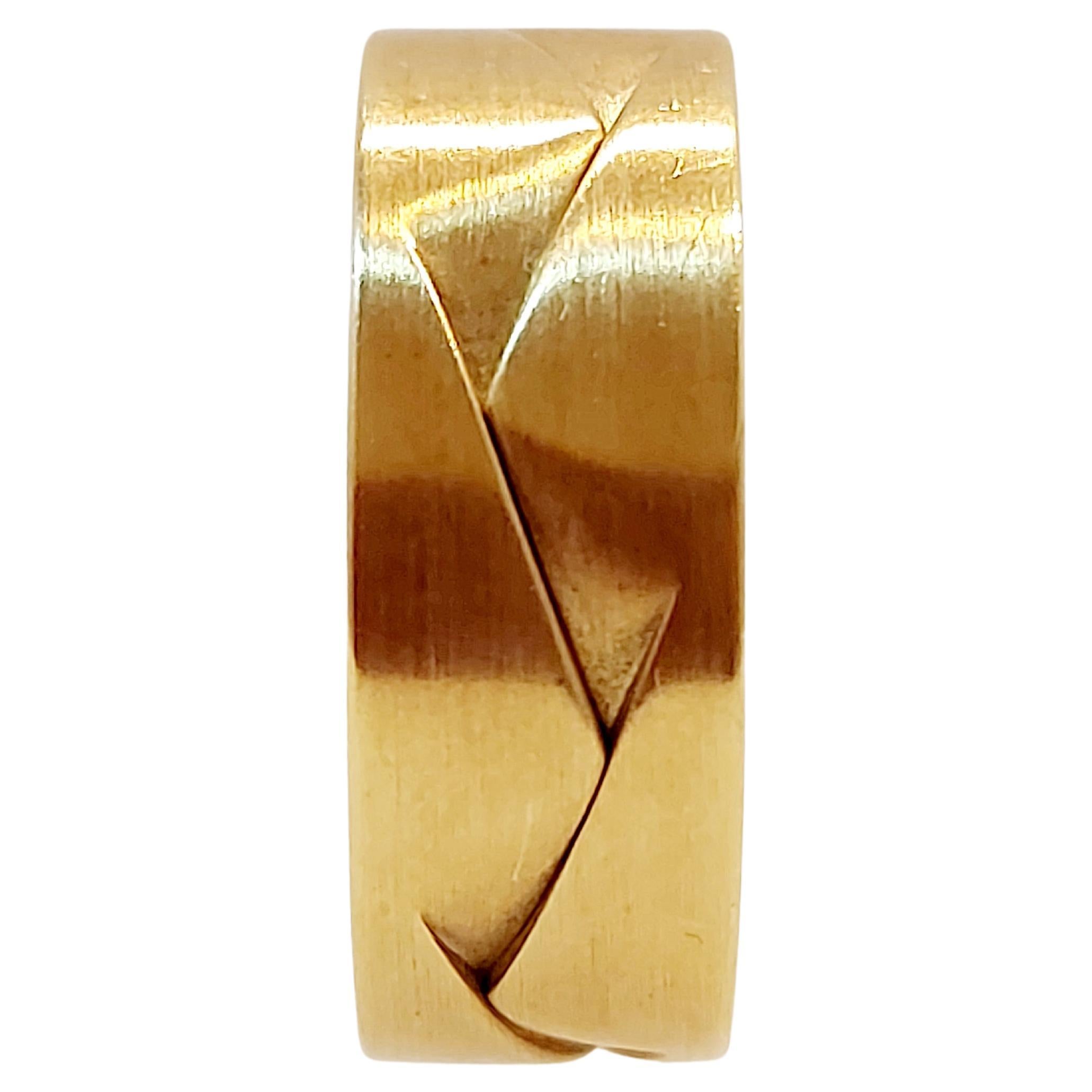 Modernist Heavy Gold Ring at 1stDibs
