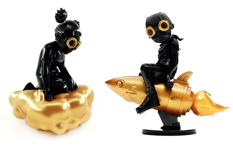 Hebru Brantley - Hebru Brantley Flyboy and Lil Mama (Gaia) at 1stDibs