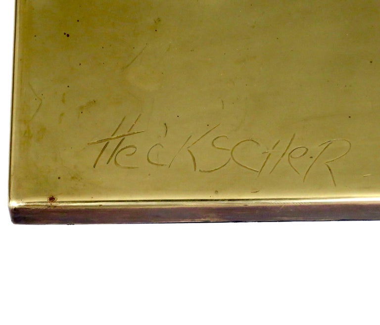 Heckscher Etched Brass Coffee Table, Belgium, circa 1970 For Sale at ...
