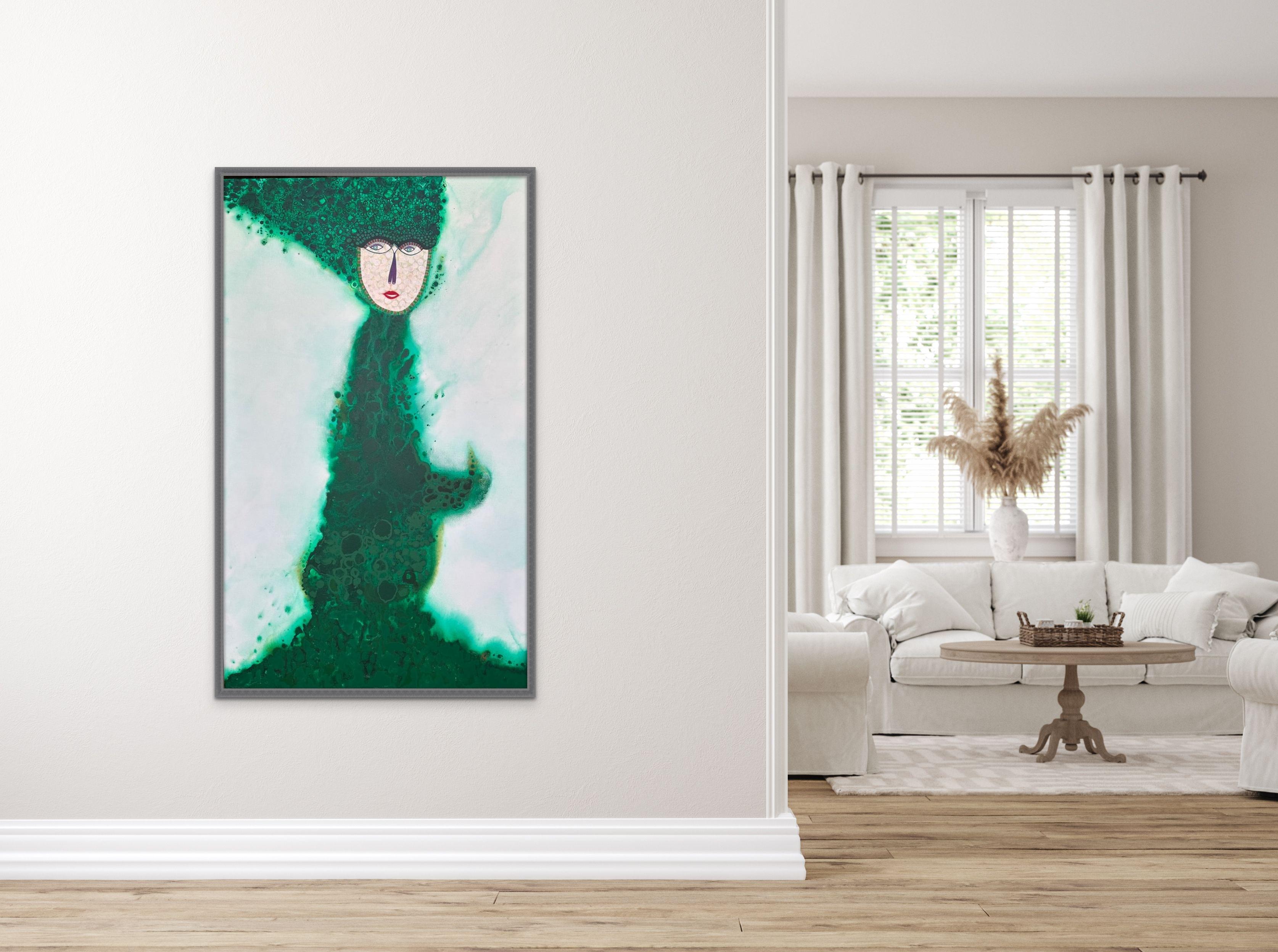 Hector Frank - Neutral Color Tone Figurative Original Painting by Cuban ...