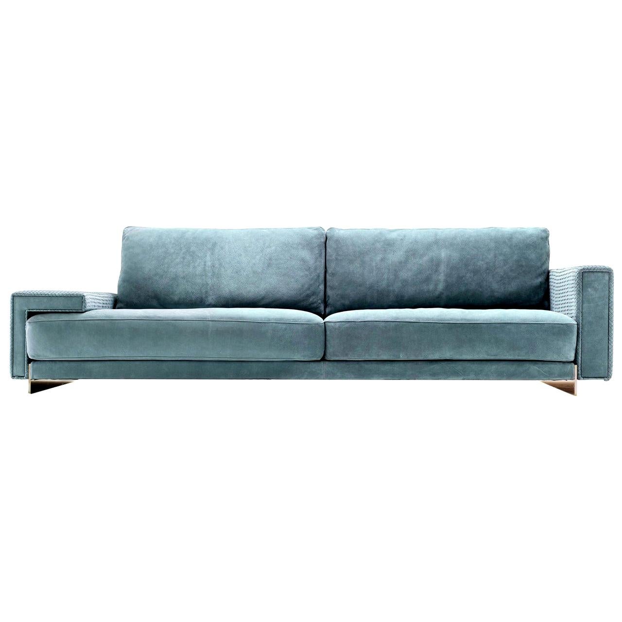 Hector Mix Blue Sofa by Castello Lagravinese Studio For Sale at 1stDibs