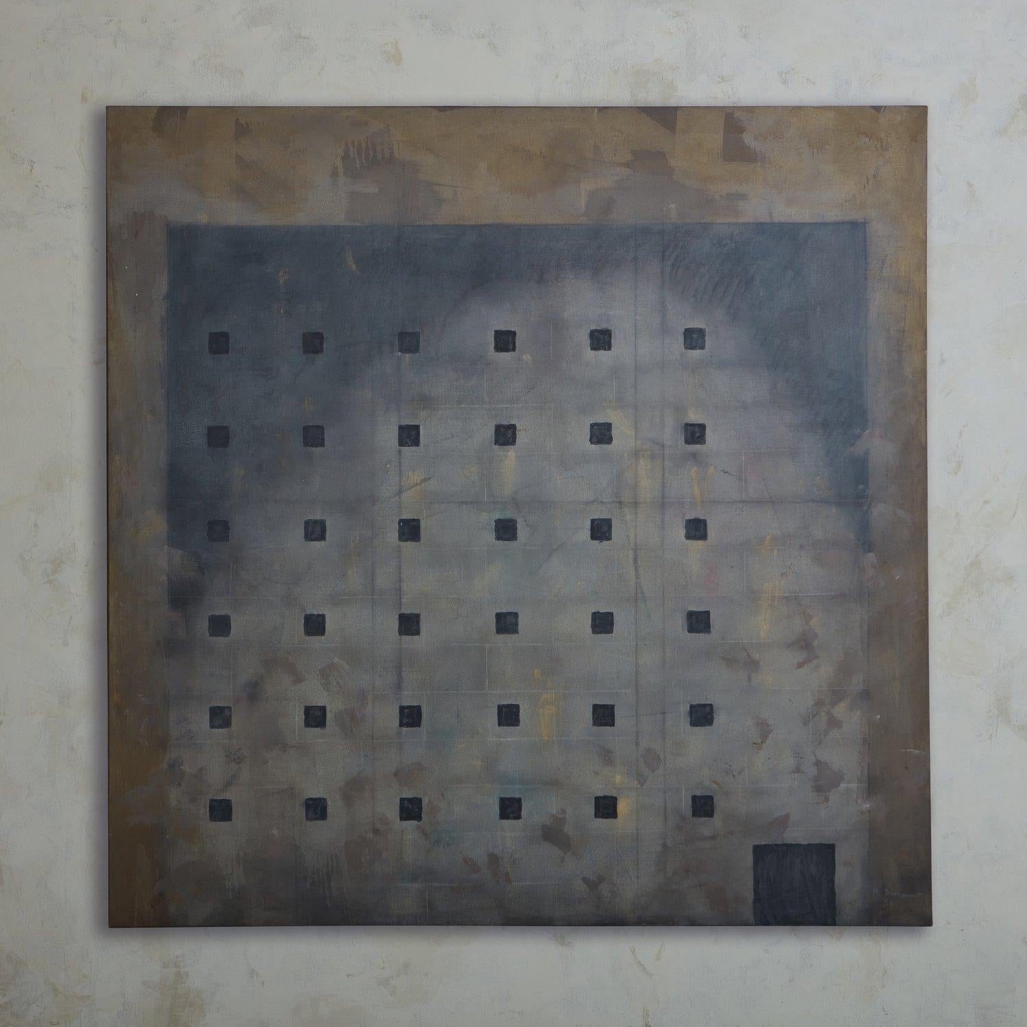 ‘Hégire V’ Monumental Abstract Painting by Marjolaine Degremont, 1986 ...