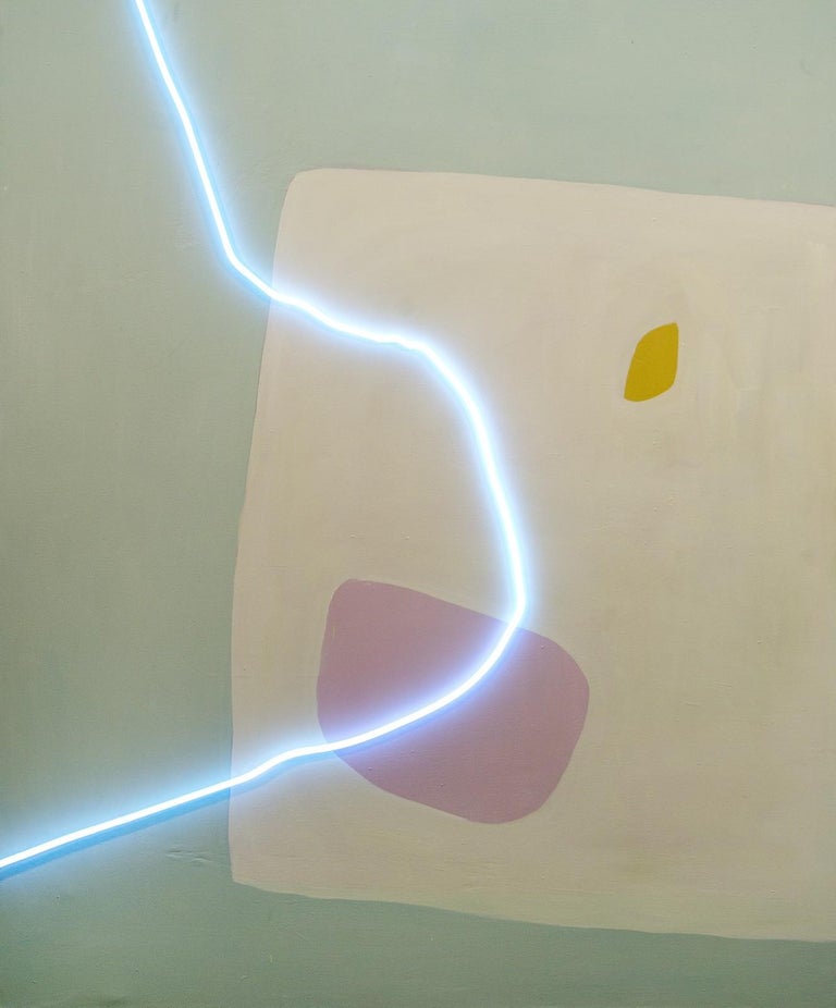 Heidi Conrod - Swipe - large, bright, pastel, abstract acrylic and neon ...