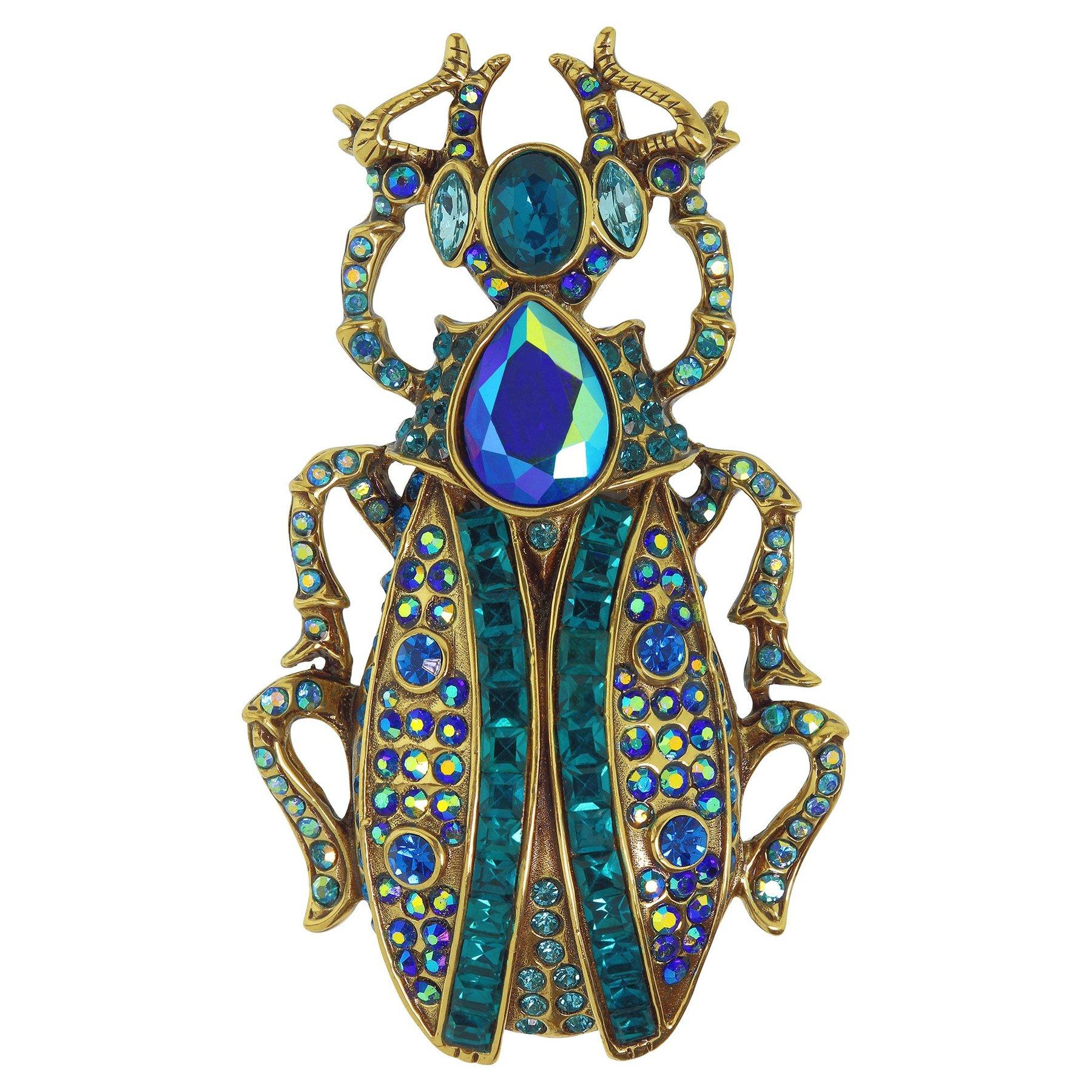 Heidi Daus Beetle Mania Crystal Accented Beetle Pin Brooch For Sale at ...