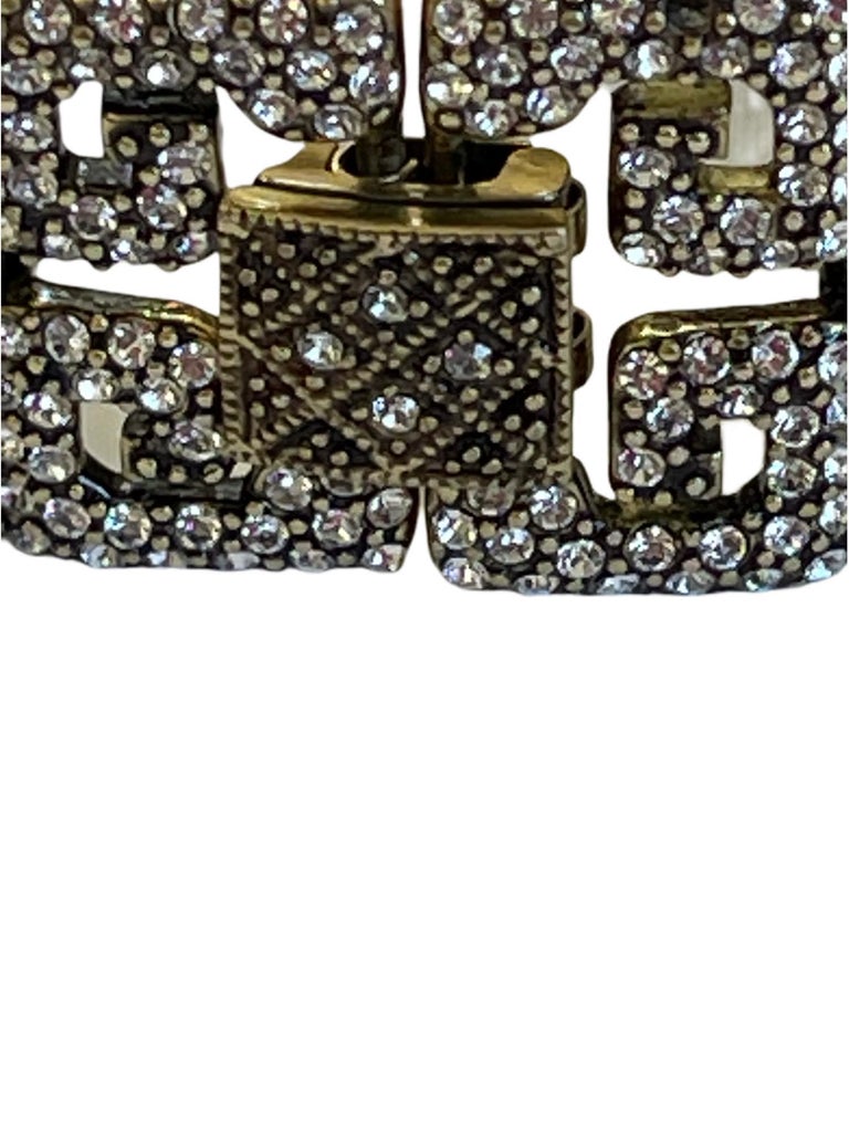 Heidi Daus Crystal Link Statement Bracelet Circa. 1990 For Sale at 1stDibs
