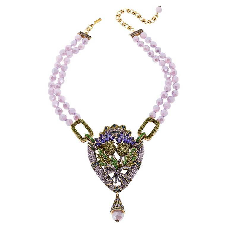 Heidi Daus Expression of Love 2-Strand Crystal Drop Necklace For Sale ...
