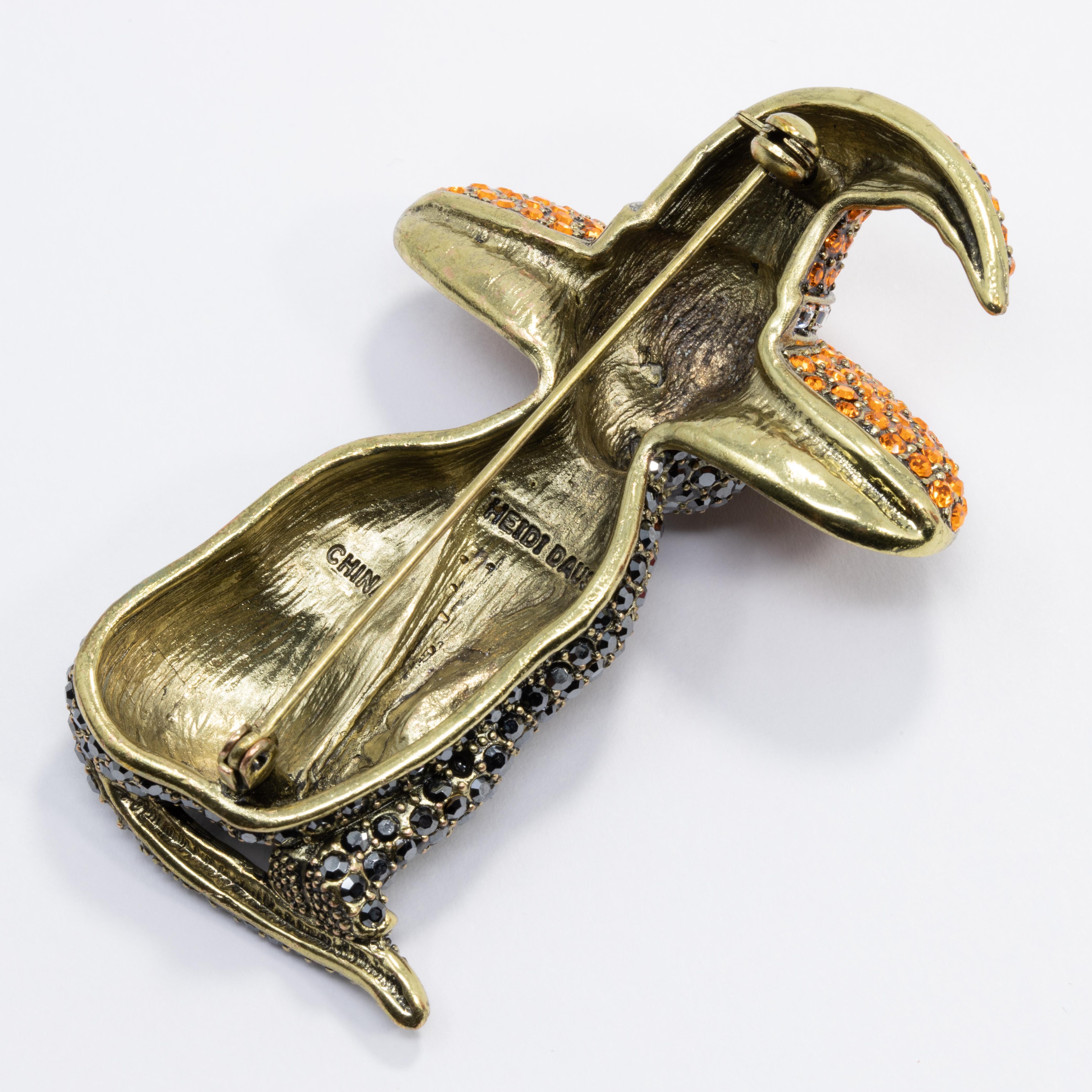 Heidi Daus Halloween Hocus Pocus Crystal Accented Witch Hat Cat Pin ...