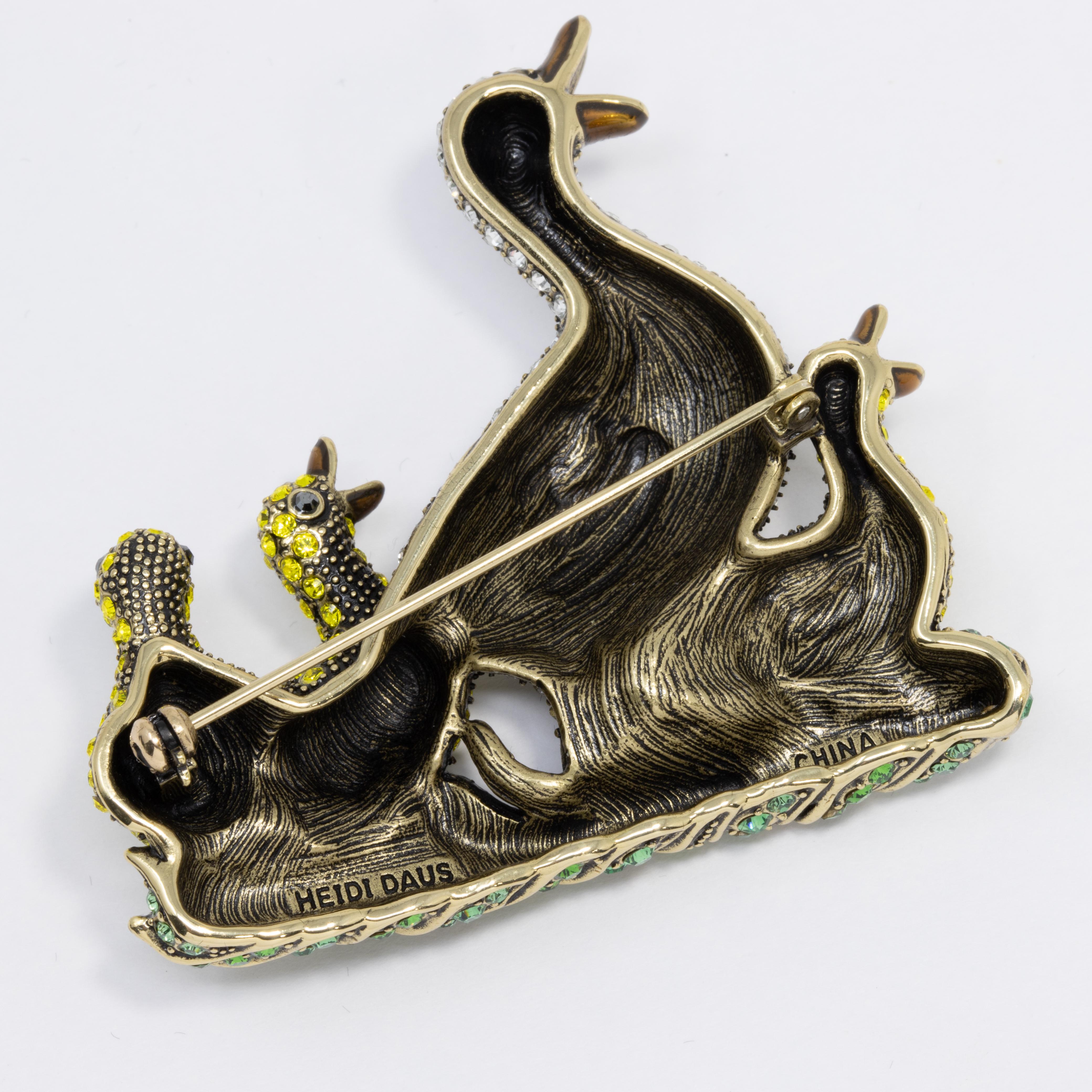 Heidi Daus Quackers Duck Pin Brooch, Colorful Pave Crystals and Faux ...