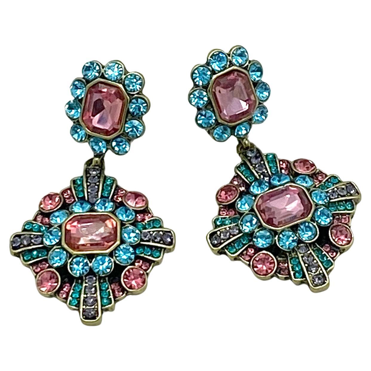 Heidi Daus Statement Drop Earrings For Sale at 1stDibs