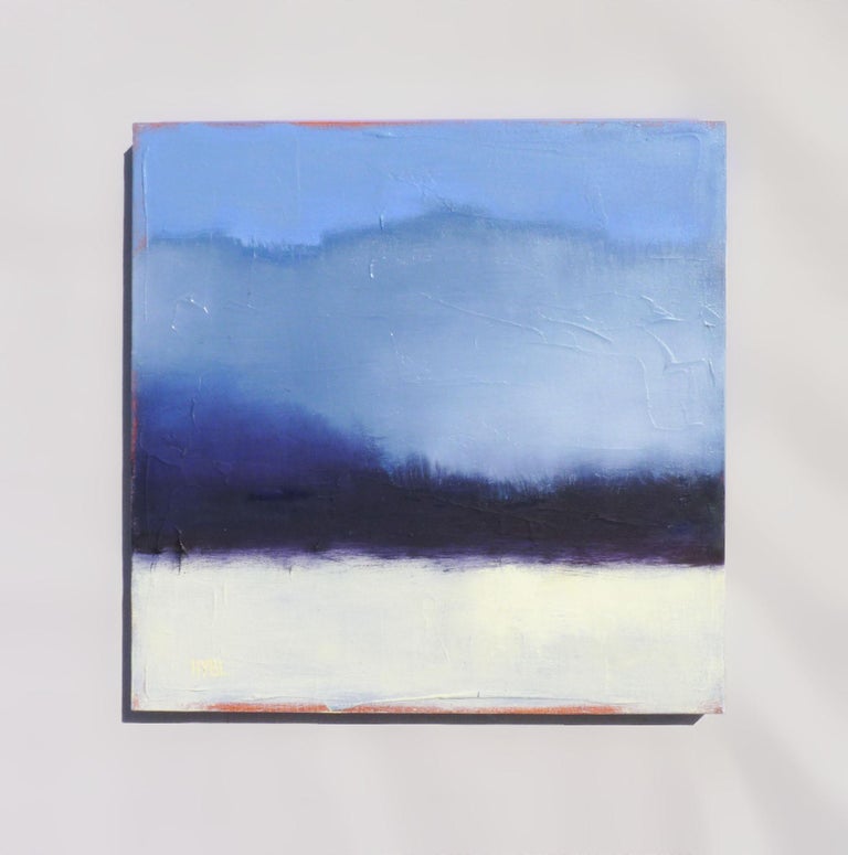 Heidi Hybl - Blue Fog, Abstract Oil Painting For Sale at 1stDibs