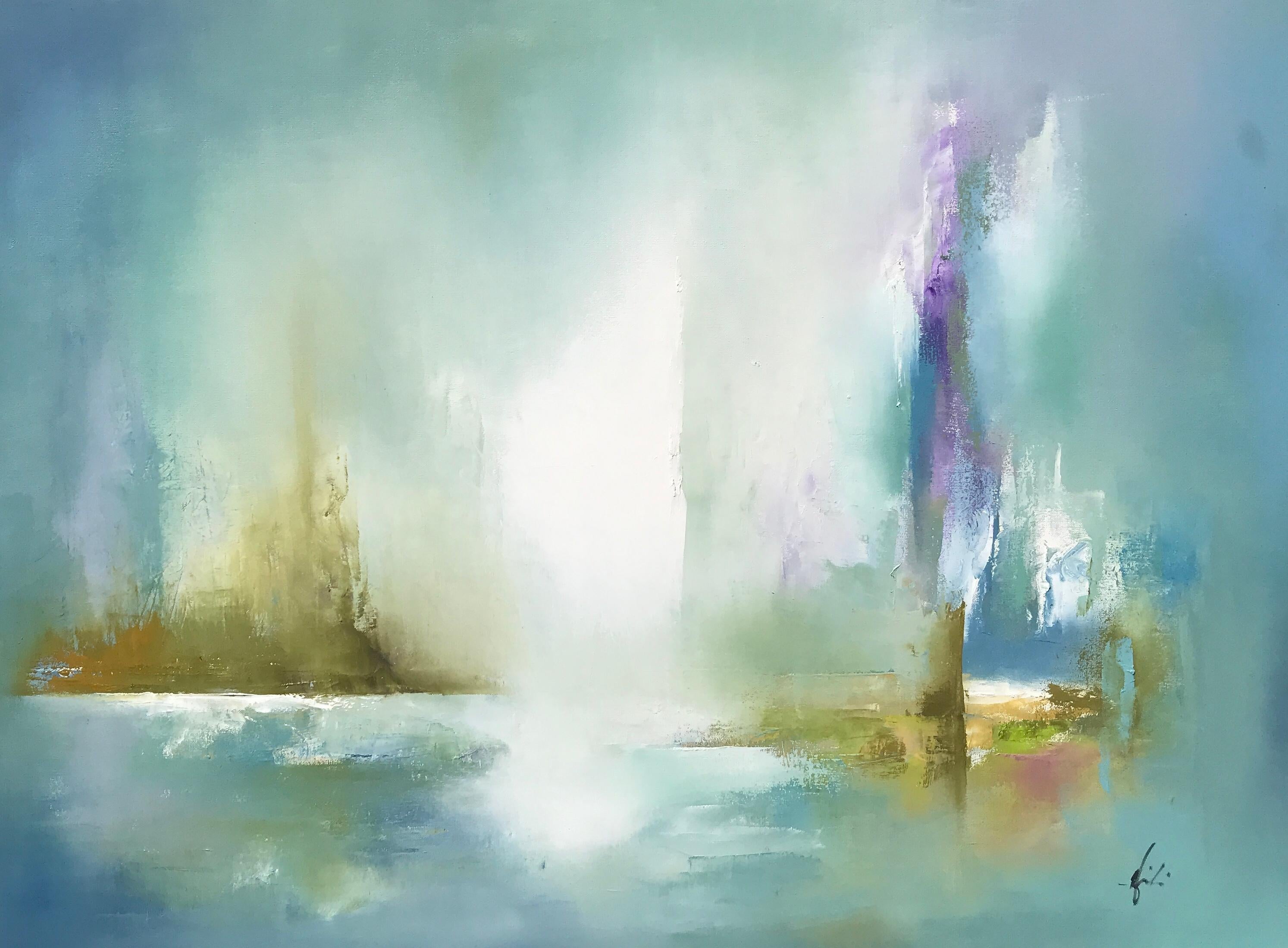 Heidi Kirschner - 'A Place to Rest' Petite Framed Abstract Painting For ...