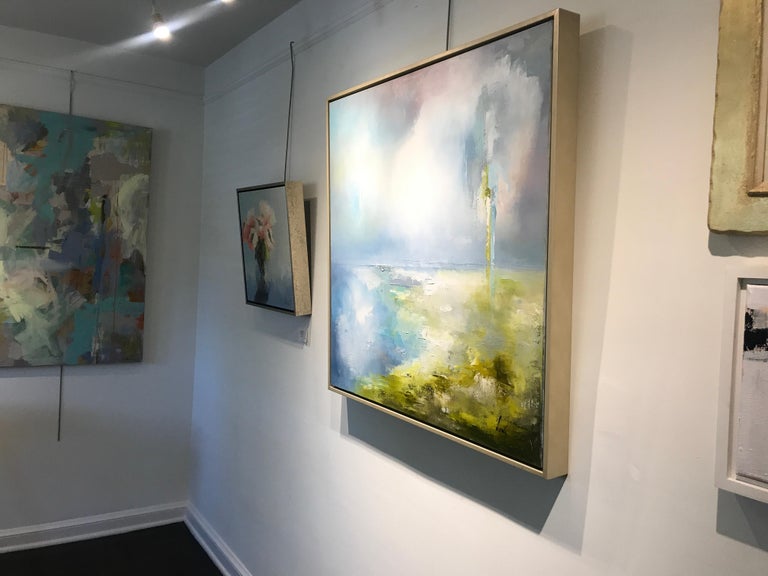 Heidi Kirschner - Shimmering Harbor by Heidi Kirschner, Square Abstract ...