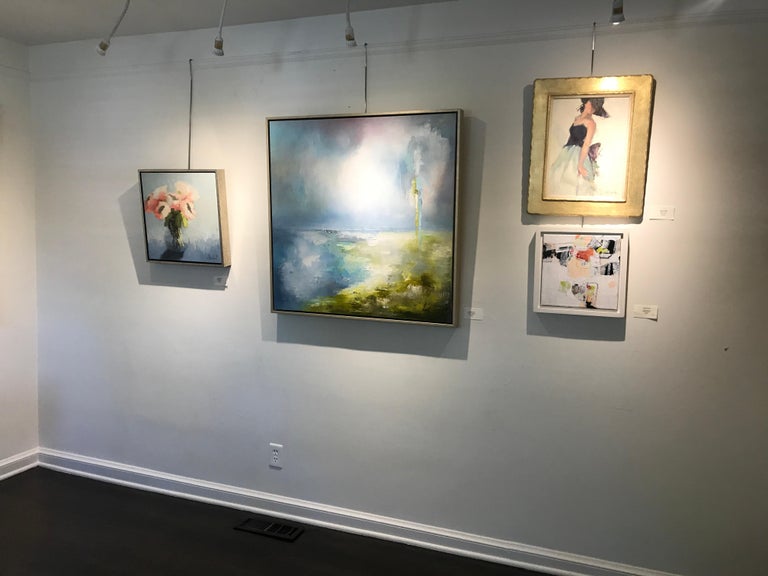 Heidi Kirschner - Shimmering Harbor by Heidi Kirschner, Square Abstract ...