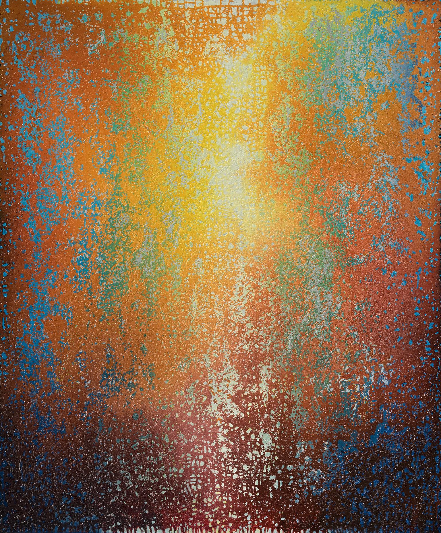 Heidi Thompson - "Spring Dance in Orange" - Large Vertical Orange and ...