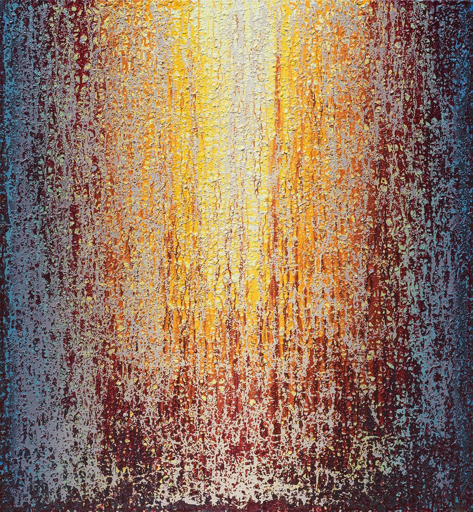 Heidi Thompson - "Spring Dance in Orange" - Large Vertical Orange and ...