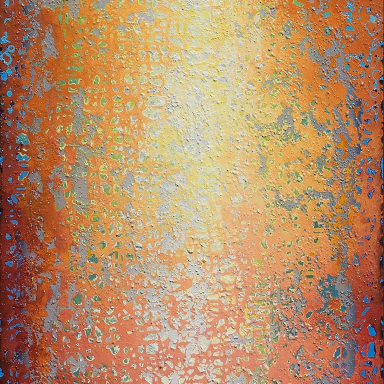 Heidi Thompson - "Inspiring Ascension II" - Large Vertical Orange and ...