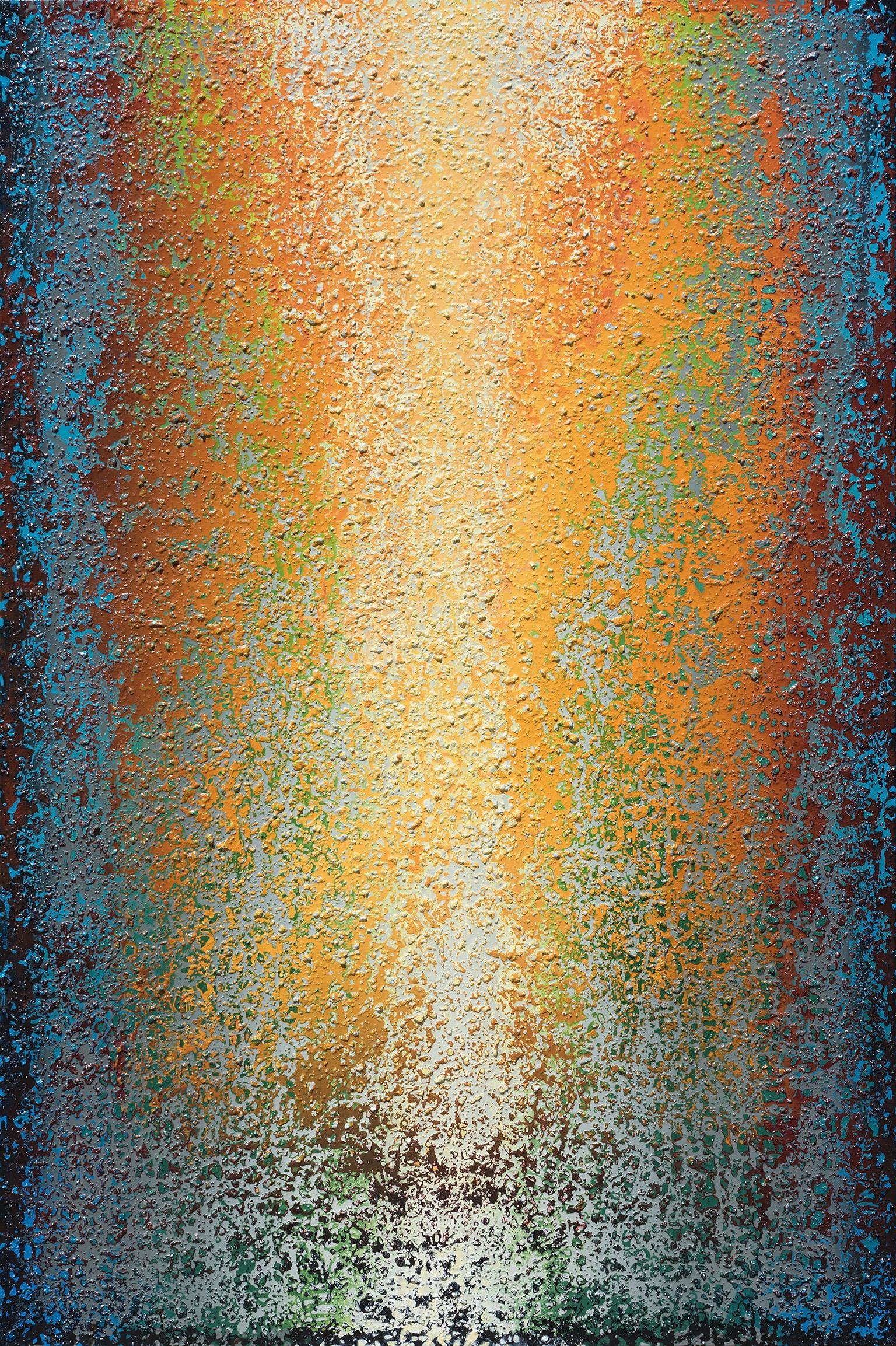 Heidi Thompson - "Spring Dance in Orange" - Large Vertical Orange and ...