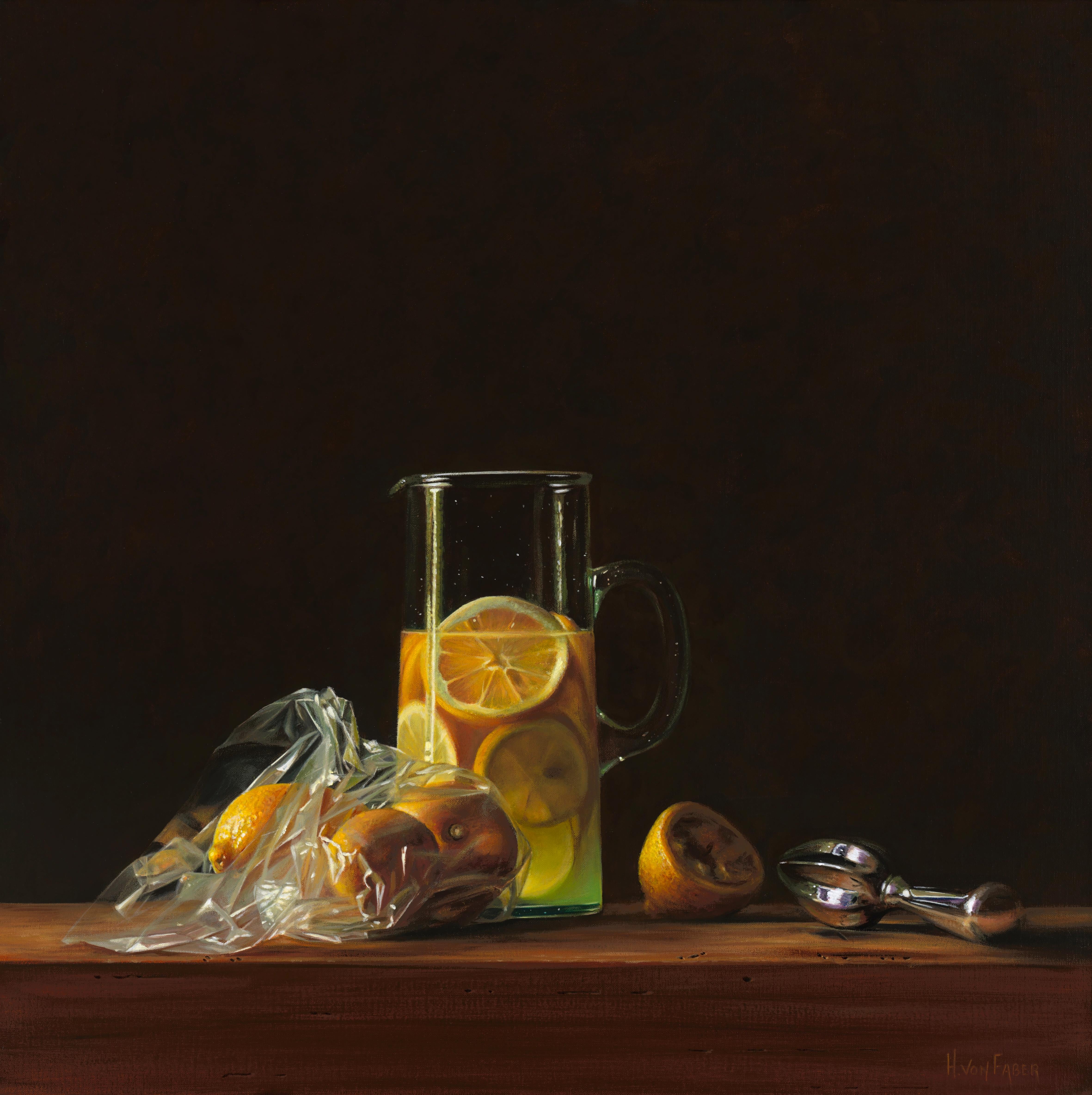 Heidi von Faber - Fresh Oranges - original modern still life classical still dutch hyper real ...