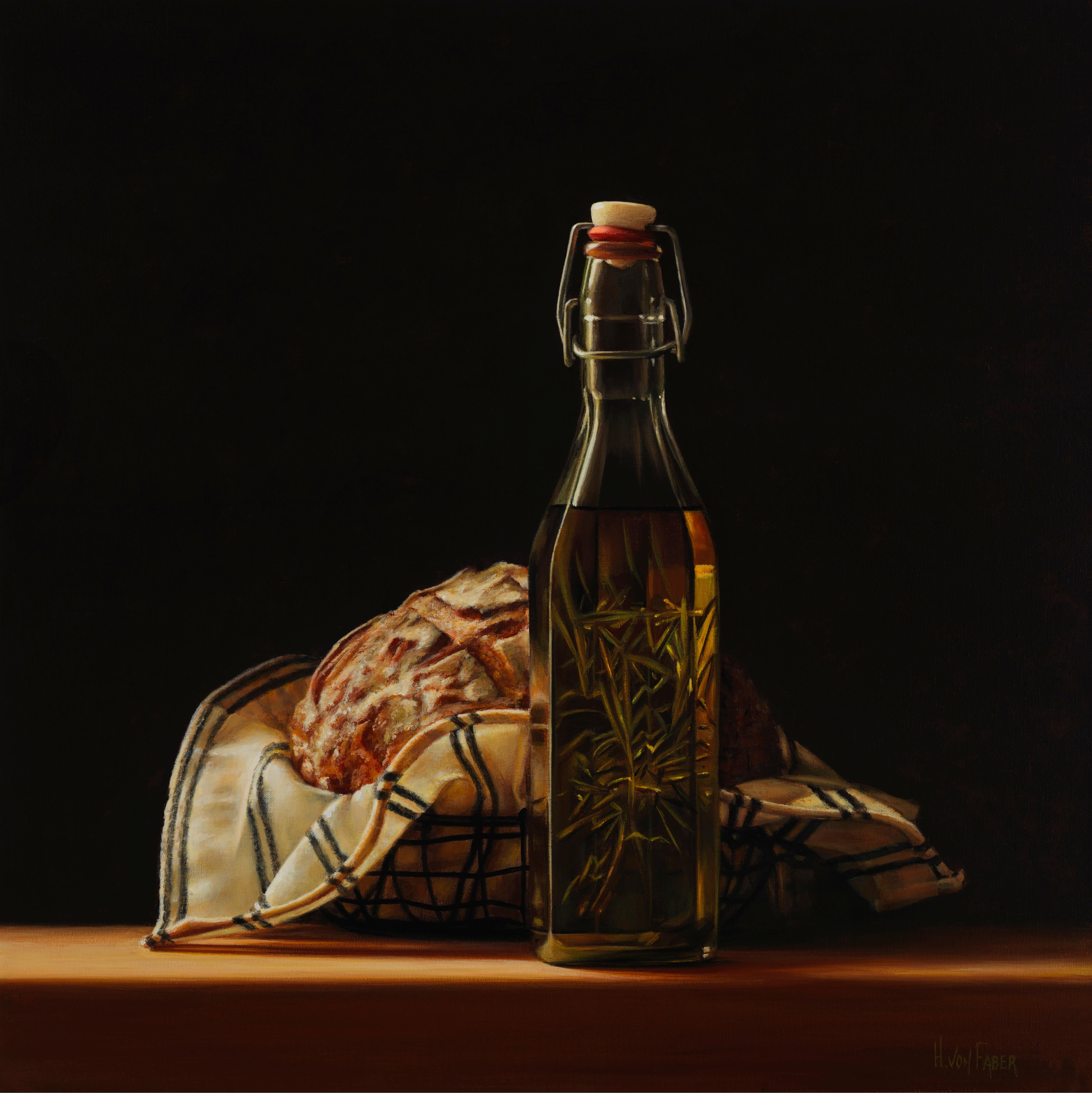 Heidi von Faber - Tea and Macarons -original modern realism still life painting- contemporary ...