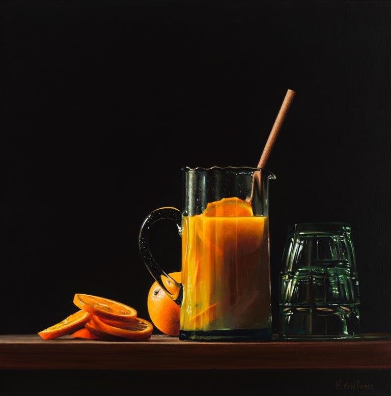 Heidi von Faber - Orange Juice - nature morte moderne originale, nature morte classique ...