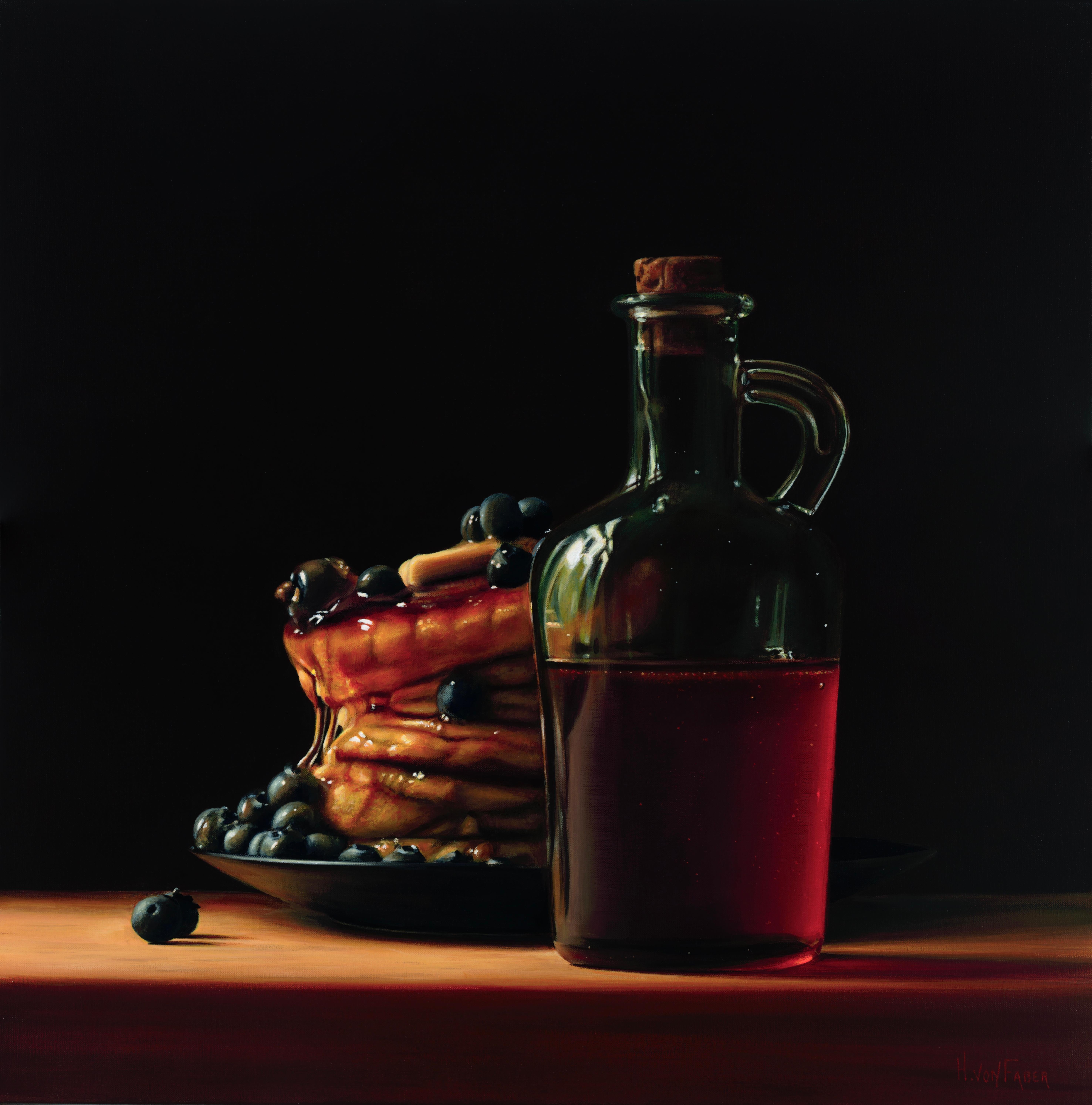 Heidi von Faber - Pancakes and Blueberries-original realism still life painting-contemporary Art ...