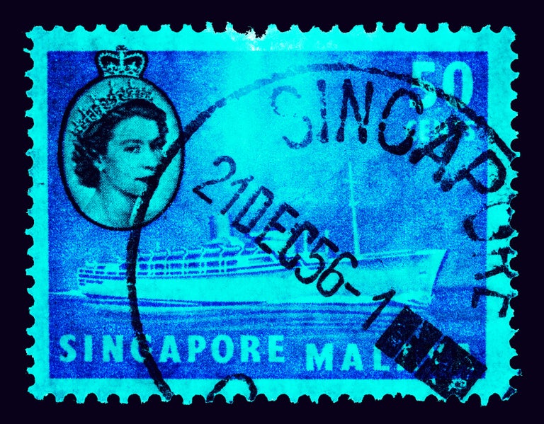 Heidler & Heeps - Singapore Stamp Collection, 50c QEII Steamer Ship ...