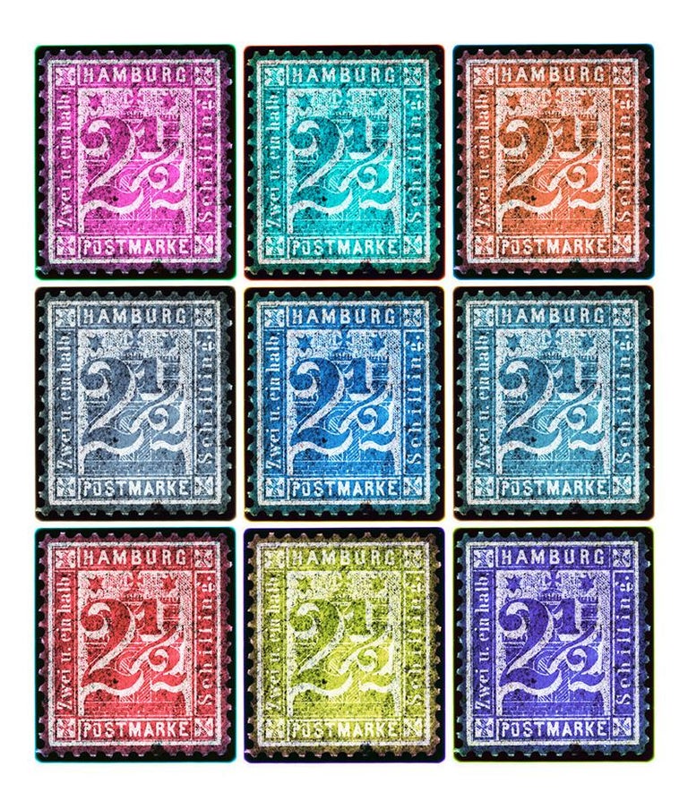 Heidler & Heeps - Stamp Collection, 1864 Hamburg (Multi-Color Mosaic ...