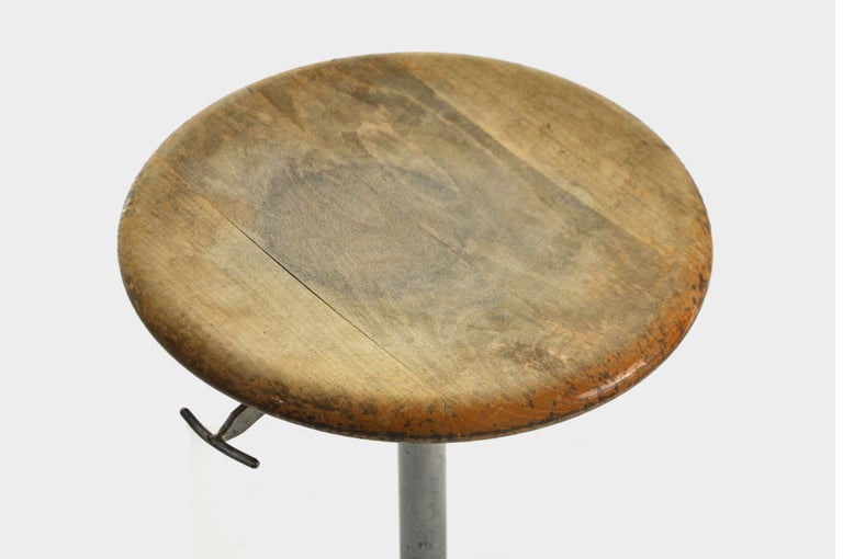 Height Adjustable, Industrial Atelier Stool by Embru For Sale at 1stDibs