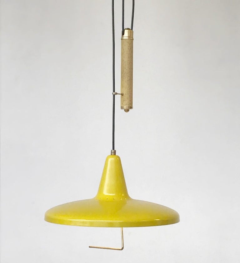 Height Adjustable Pendant Lamp with Counter Weight For Sale at 1stDibs