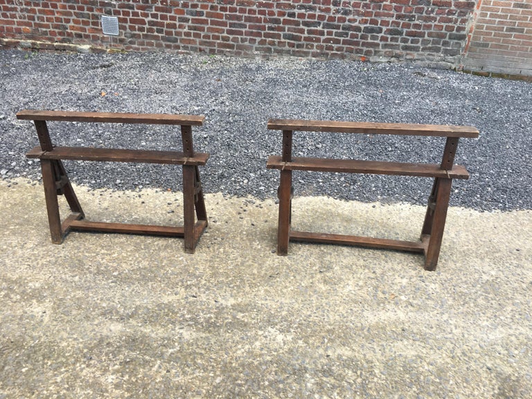 Height Adjustable Trestles, Wood, circa 1930 For Sale at 1stDibs ...