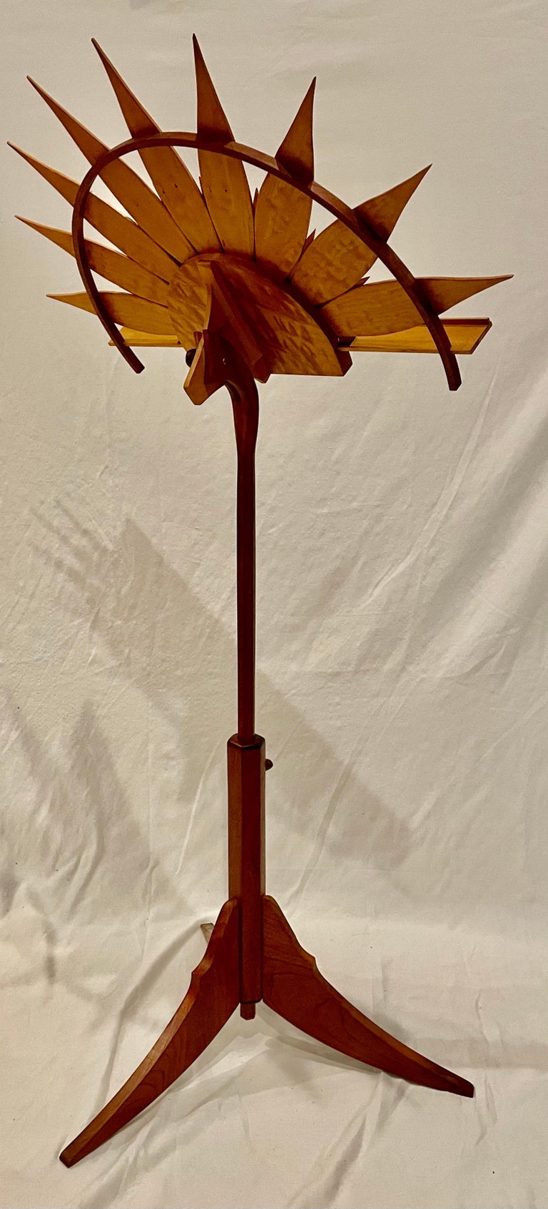 Height and Orientation Adjustable Sun Rays Music Stand Made of Maple ...
