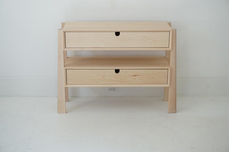 Heilner Console Table, Solid Maple Storage with Drawers, Occasional ...