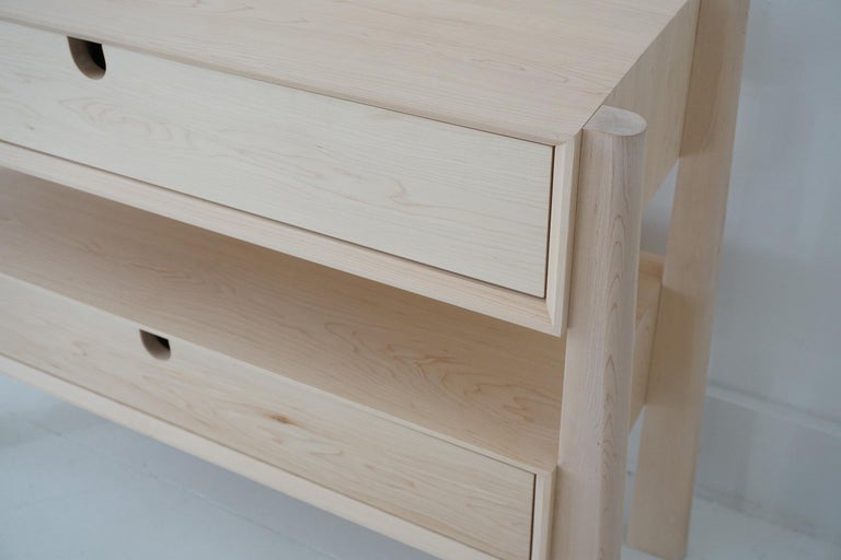 Heilner Console Table, Solid Maple Storage with Drawers, Occasional ...