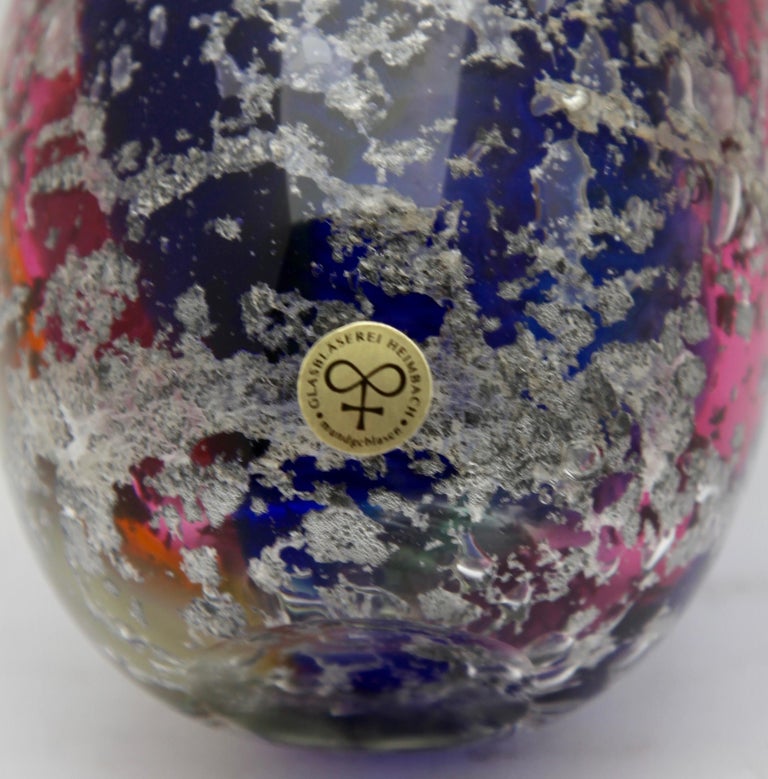 Heimbech, Germany, Heavy Art-Vase with Metallic and Oxide Inclusions ...