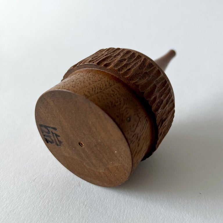 Heinz Norhausen Hand Turned Wood Weed Vase with Elongated Spout For ...