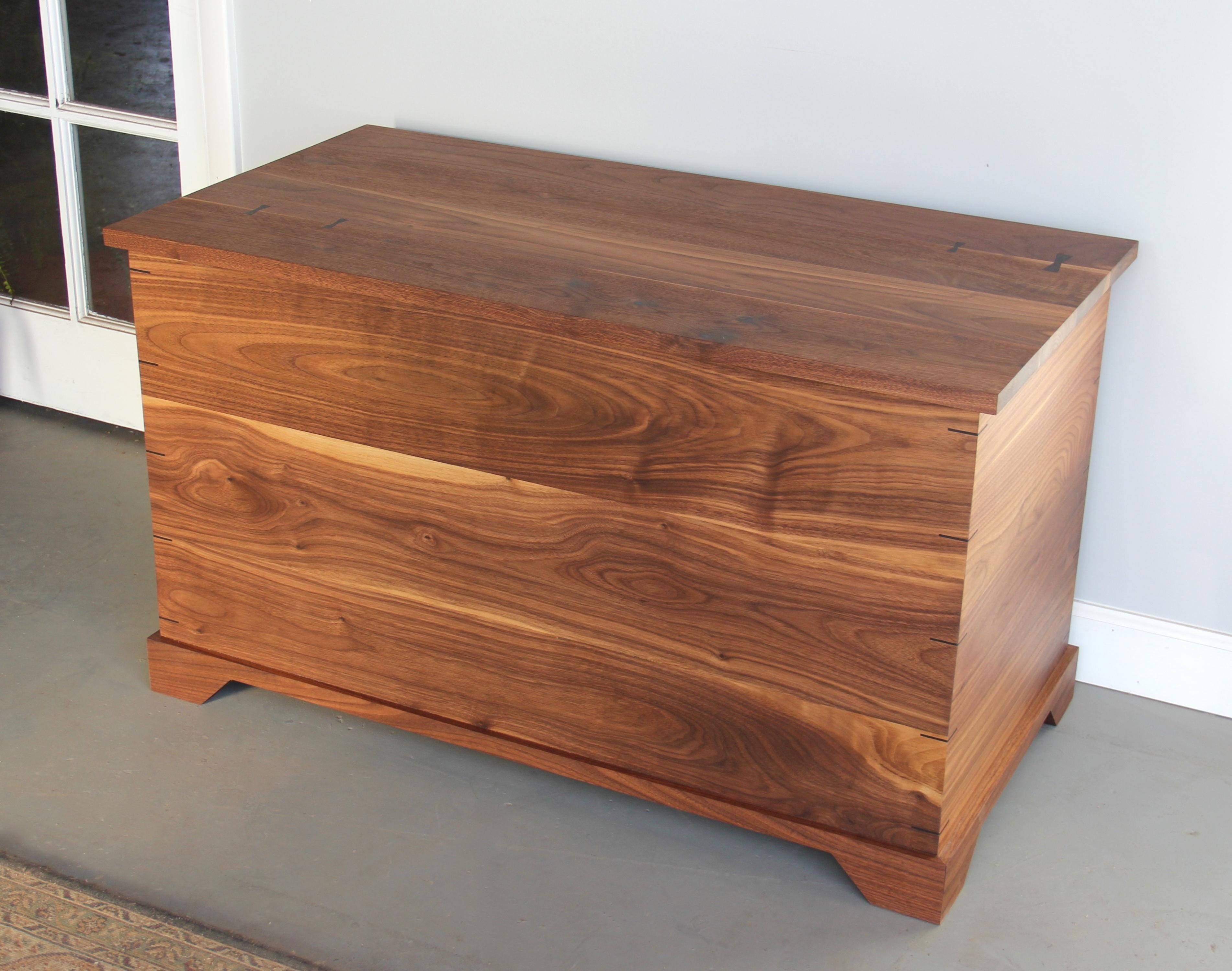 Modern Walnut Hope Chest, Cedar Lined For Sale at 1stDibs | walnut ...