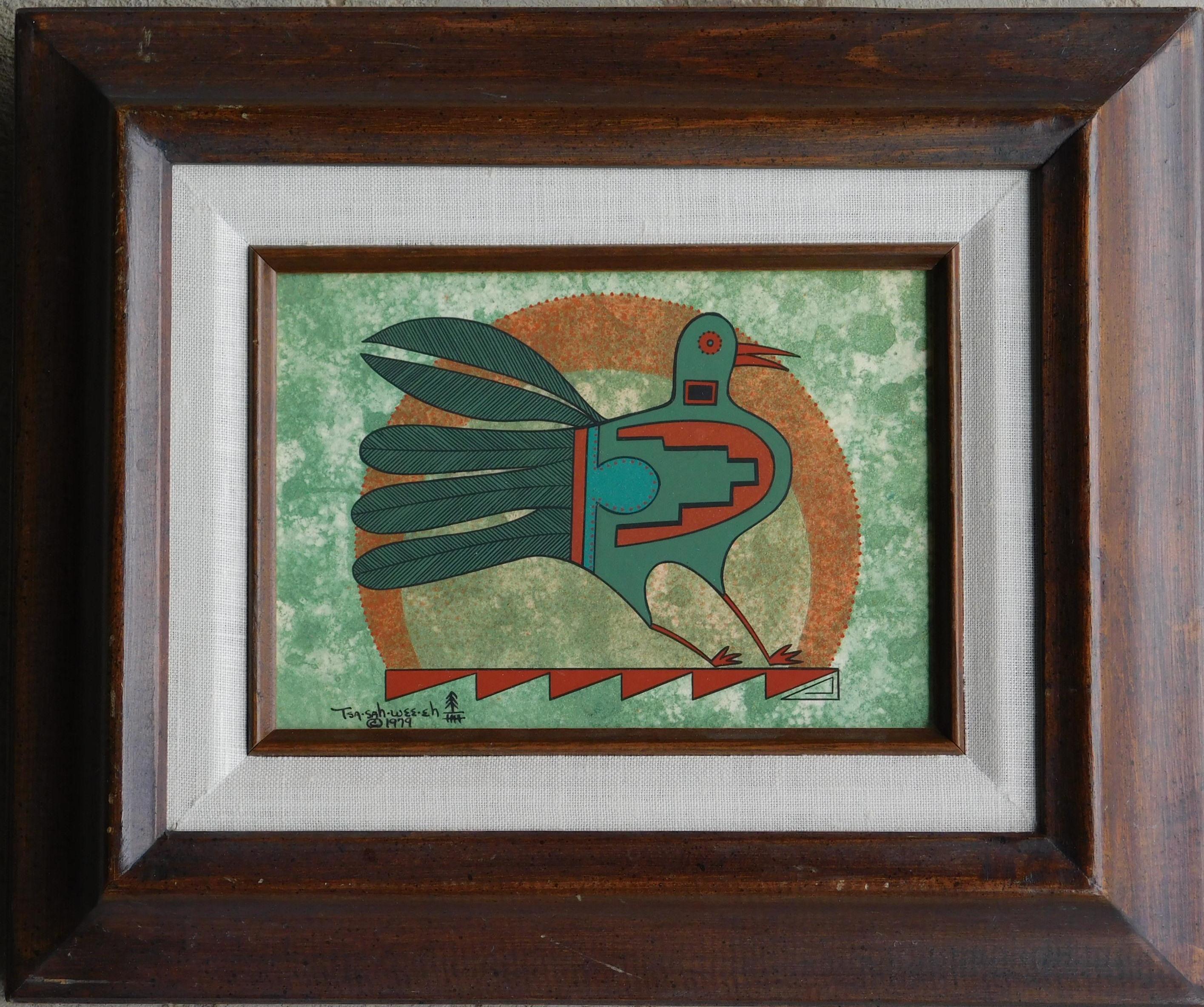 Helen Hardin Santa Clara Pueblo Acrylic Painting, 1979 - “Santa Clara ...