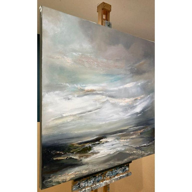 Helen Howells - Coastal Skies, Welsh Seascape Painting, Textured ...