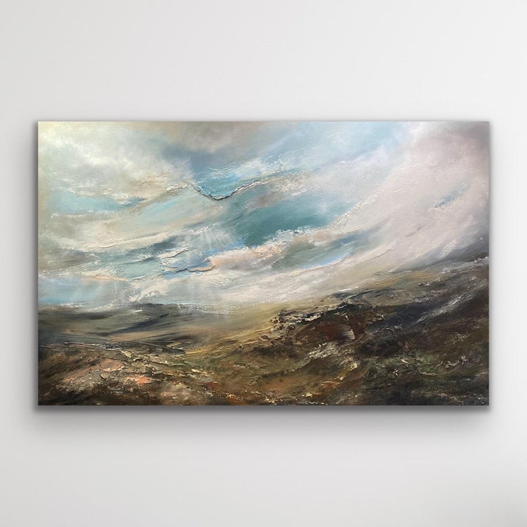 Helen Howells - Mountain Top, Welsh Landscape Painting, Contemporary ...