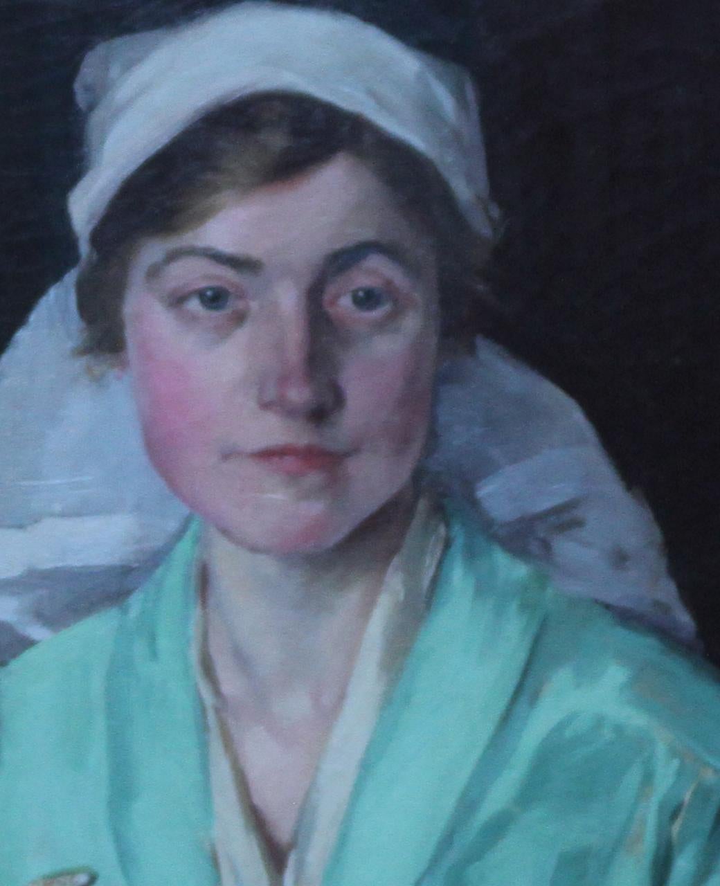 Helen Margaret MacKenzie - Portrait of a Nurse - Scottish art 1918 oil ...