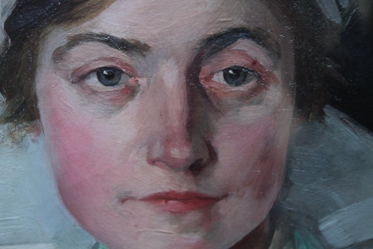Helen Margaret MacKenzie - Portrait of a Nurse - Scottish art 1918 oil ...