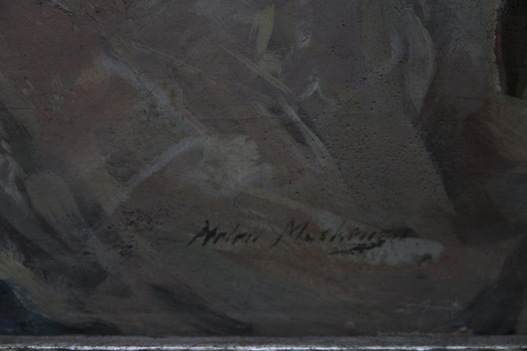 Helen Margaret MacKenzie - Self Portrait with Cat - Scottish 1920's Art ...