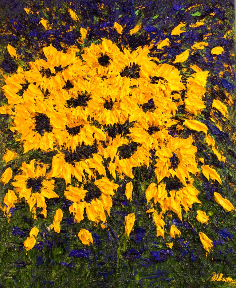 Helen Petri - Yellow Gem - heavy impasto impressionist oil artwork ...