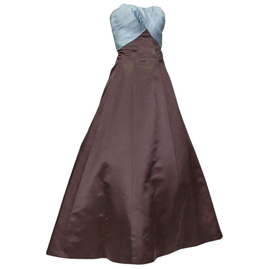 1960's Helen Rose Pink-Ombre Pleated Silk Goddess Gown at 1stDibs