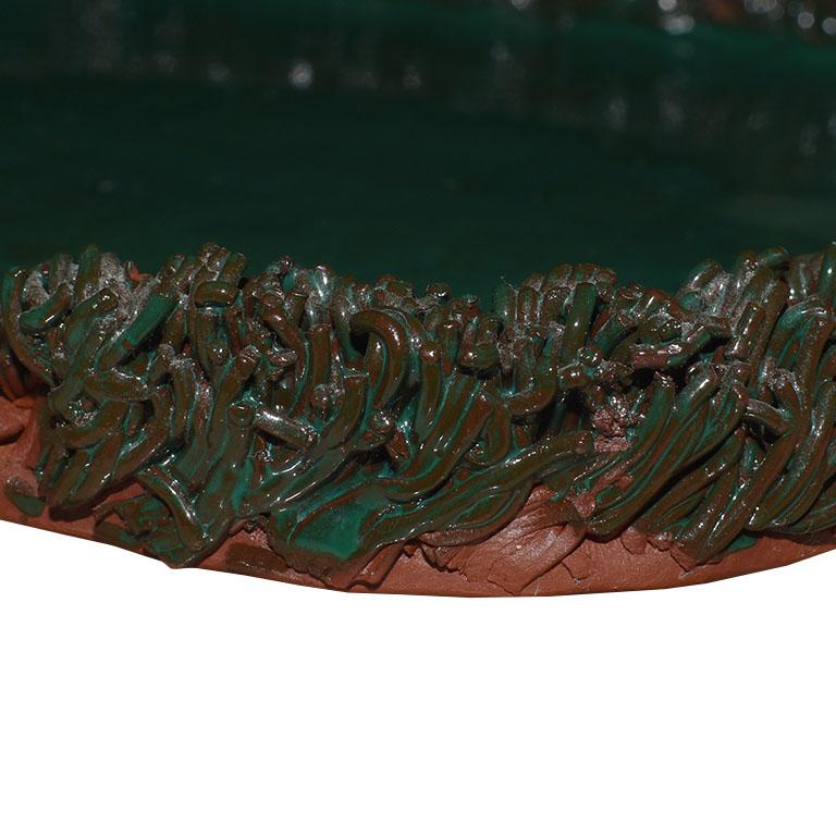 Helen Weaver Emerald Green Studio Pottery Ceramic Tray or Catchall ...