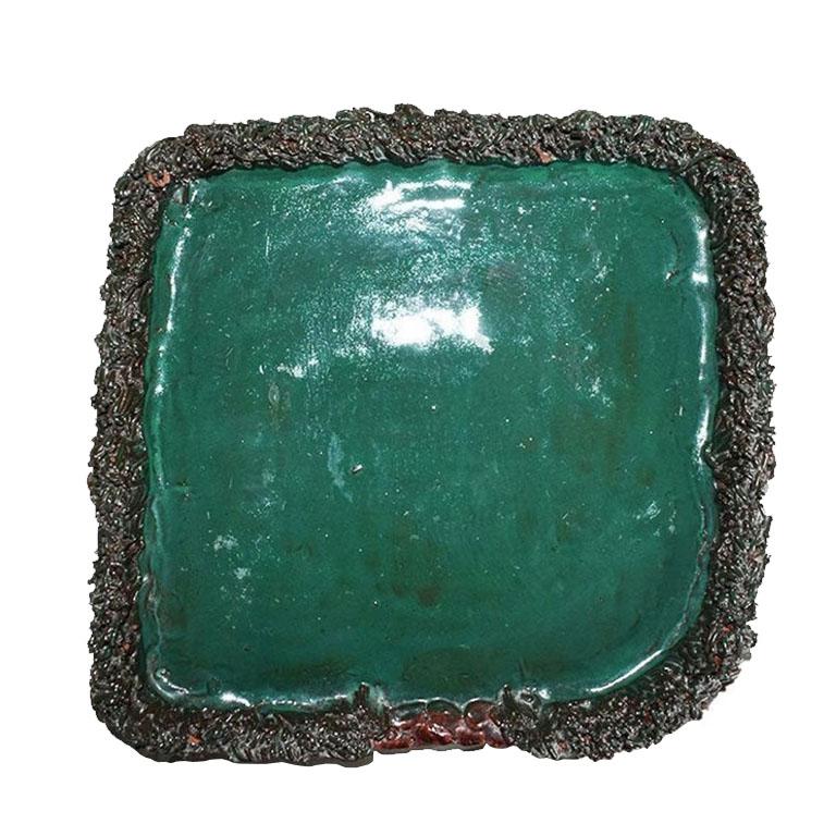 Helen Weaver Emerald Green Studio Pottery Ceramic Tray or Catchall ...