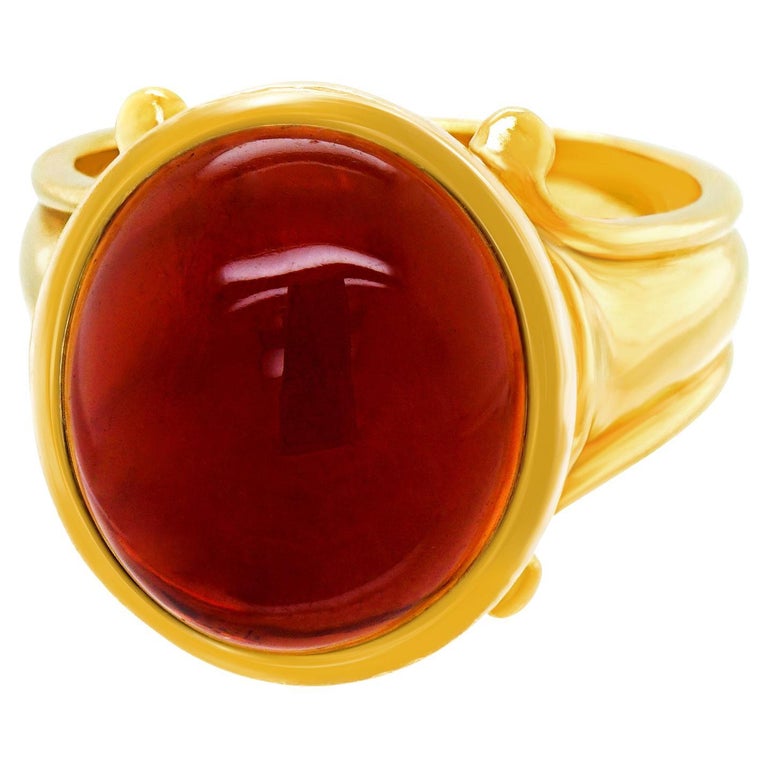 Helen Woodhull Garnet-set Gold Ring at 1stDibs