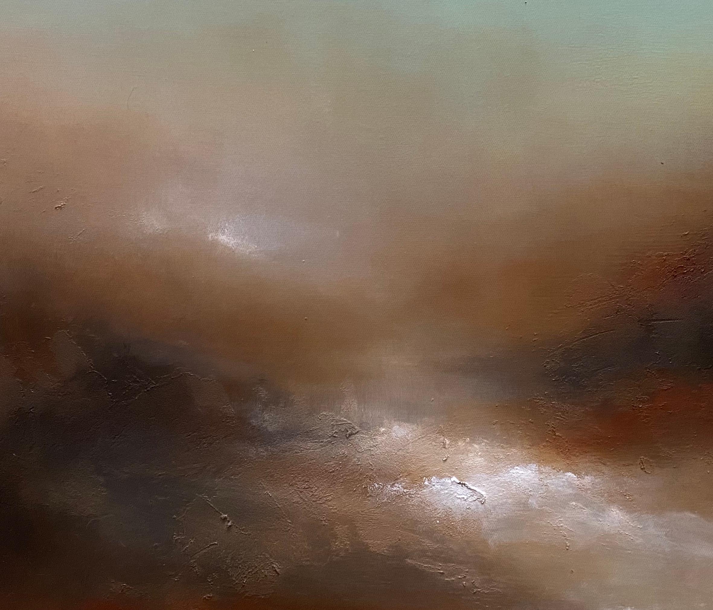 Helena Troyanskaya - Original Brown Abstract Landscape Painting DUSTING ...