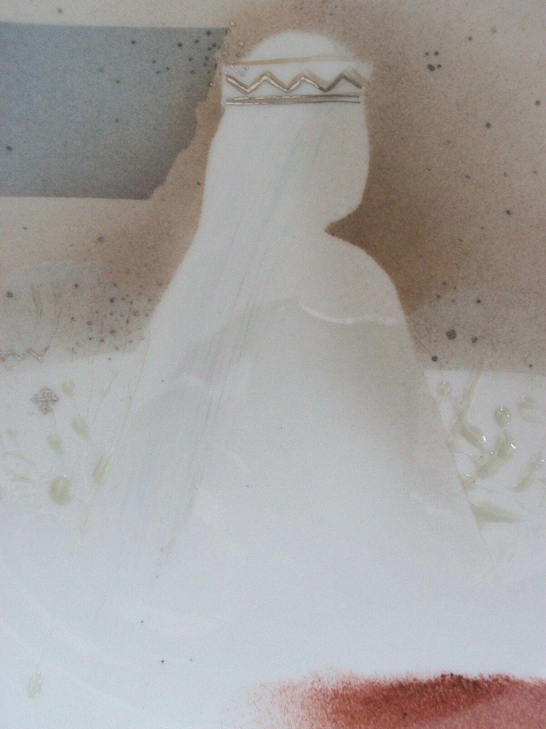 Helga Melnbarde, 'Princess', Hand Painted Ceramic Plate, Latvia, circa ...